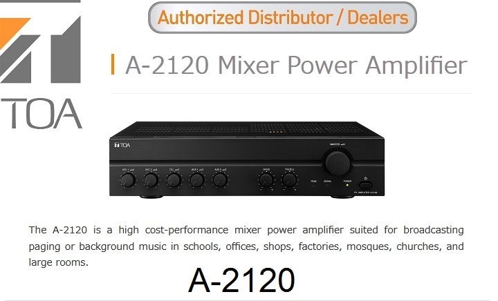 [TOA] A-2120 P.A. AMPLIFIER | Shopee Malaysia