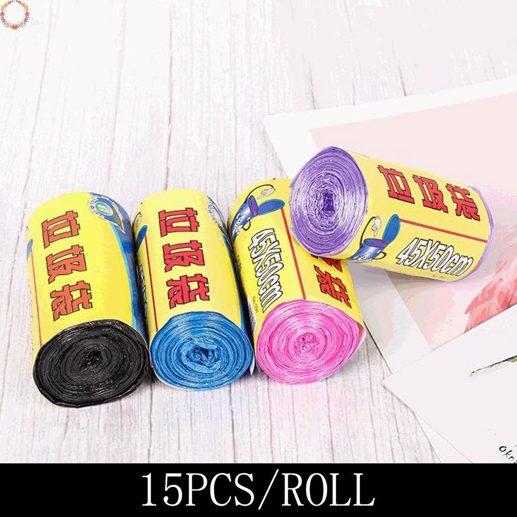 HME 15PCS/roll 50cm X 45cm Garbage Bags Plastic Garbage Bag Kitchen ...