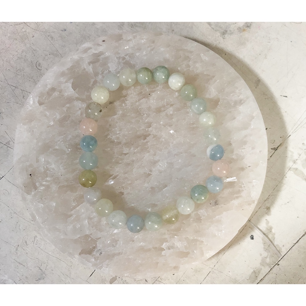 natural crystal pink beryl morganite stone high quality bracelet 6mm ...