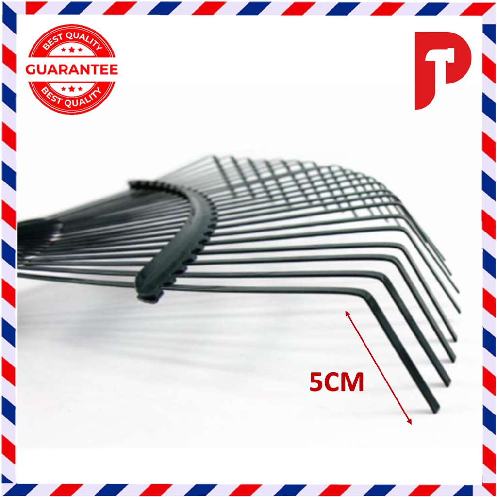 22Teeth Iron Green Lawn Rake 🔥 Ready Stocks 🔥 Metal/Plastic Garden Leaf ...