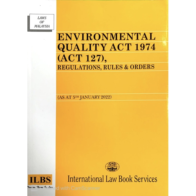 [W&O] Environmental Quality Act 1974 (act 127) , Regulations, Rules ...