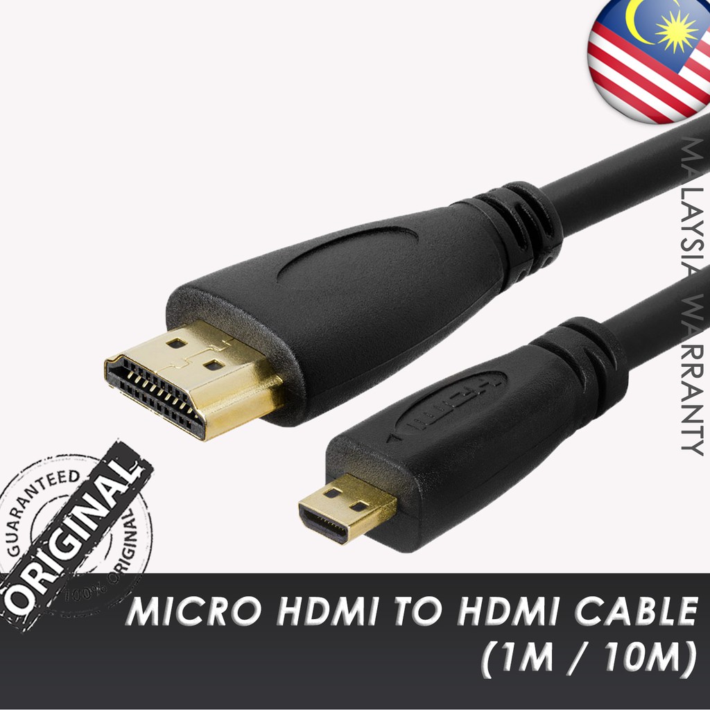 Micro h -dmi to Standard h -dmi 1m/10m High Speed h -dmi Cable | Shopee ...