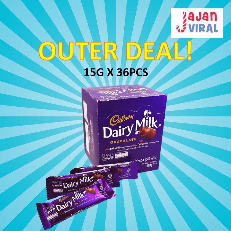 [OUTER DEAL] CADBURY DAIRY MILK MILK CHOCOLATE COKLAT SUSU (15G X 36PCS ...