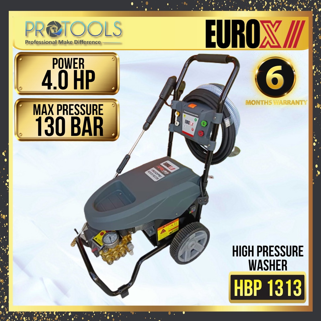 EUROX HBP1313 (HBP1212) COMMERCIAL WATER JET HIGH PRESSURE WASHER 120BAR 4.0HP | Shopee Malaysia