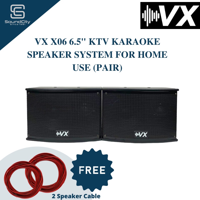 VX X06 6.5" KTV Karaoke Speaker System For Home Use (PAIR) Karaoke System Karaoke Mini Speaker ...