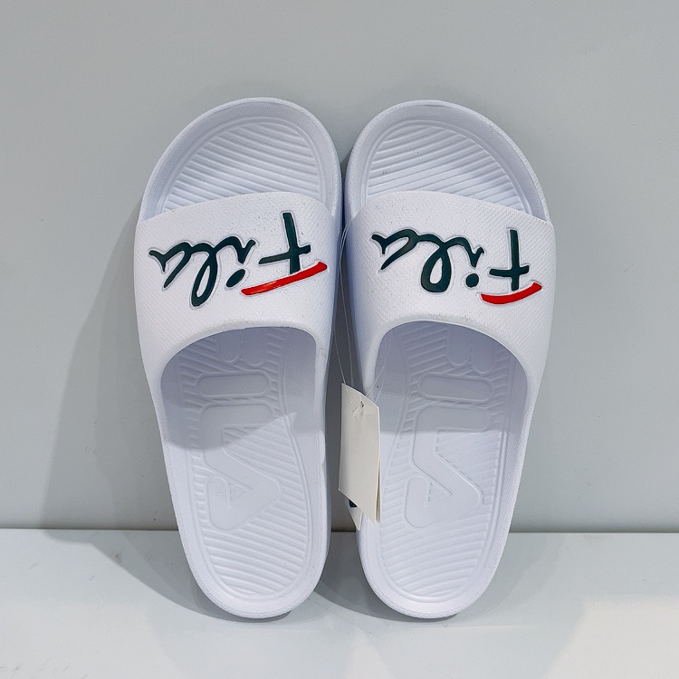 FILA Men Women White Cursive LOGO One-Piece Waterproof Lightweight ...