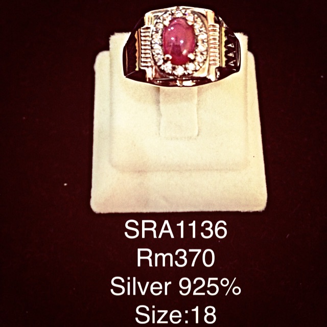 🔥CINCIN PERMATA DELIMA / RUBY ASLI🔥PERAK / SILVER 925🔥 | Shopee Malaysia