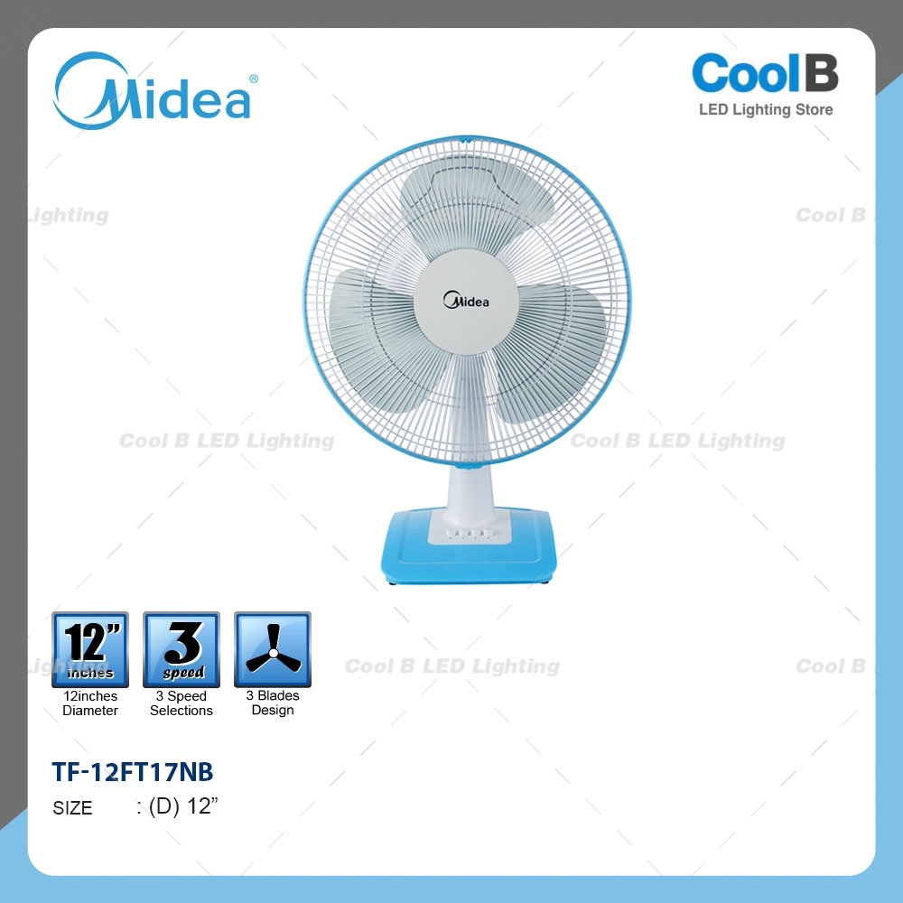 MIDEA MF-12FT17NB 12" TABLE FAN | Shopee Malaysia