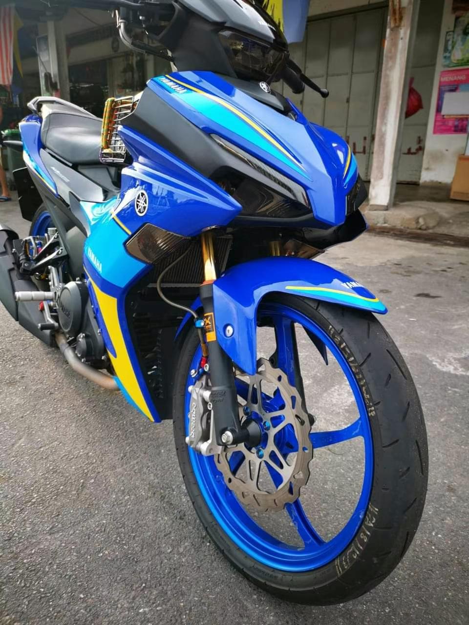 Cover Set Rapido Yamaha Y16ZR ENERGY INDUCTION (11) Color Blue Black ...