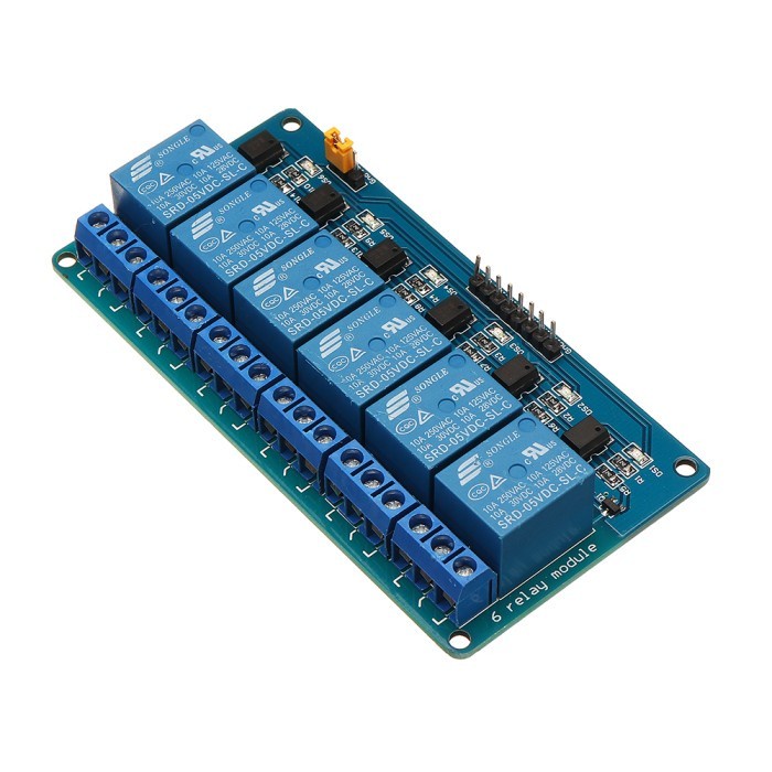 Relay MODULE 6 CHANNEL 5V Or 12V | Shopee Malaysia