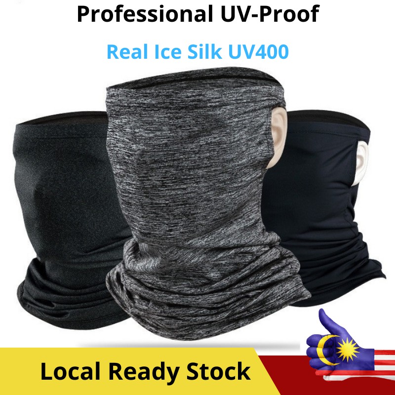 🇲🇾 Anti UV Cooling Head Scarf Bandana Face Mask Motor Rider Ice Silk ...