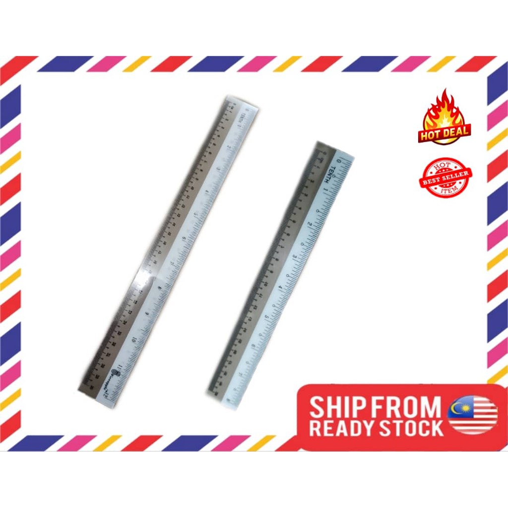 Plastic Ruler 20cm / 30cm / Pembaris Plastik Panjang / Pembaris Plastik ...