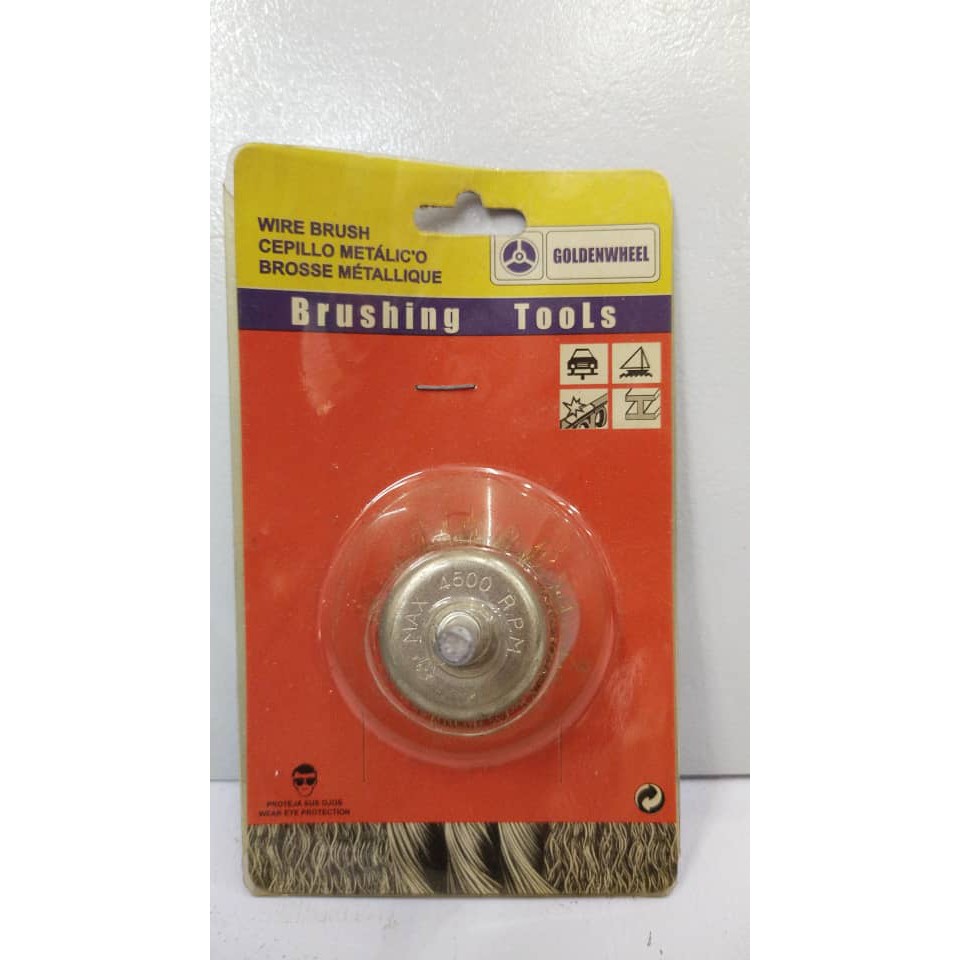 2” Brass Wire Cup Brush with Shank Sanding Abrasive Tool | Shopee Malaysia