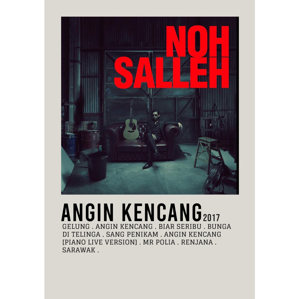 【READY STOCK】Poster Cover Album Angin Kencang by Noh Salleh for room ...