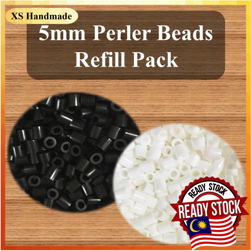 【Local Ready Stock】27g / 55g 5mm Perler Beads Refill Pack (Black ...