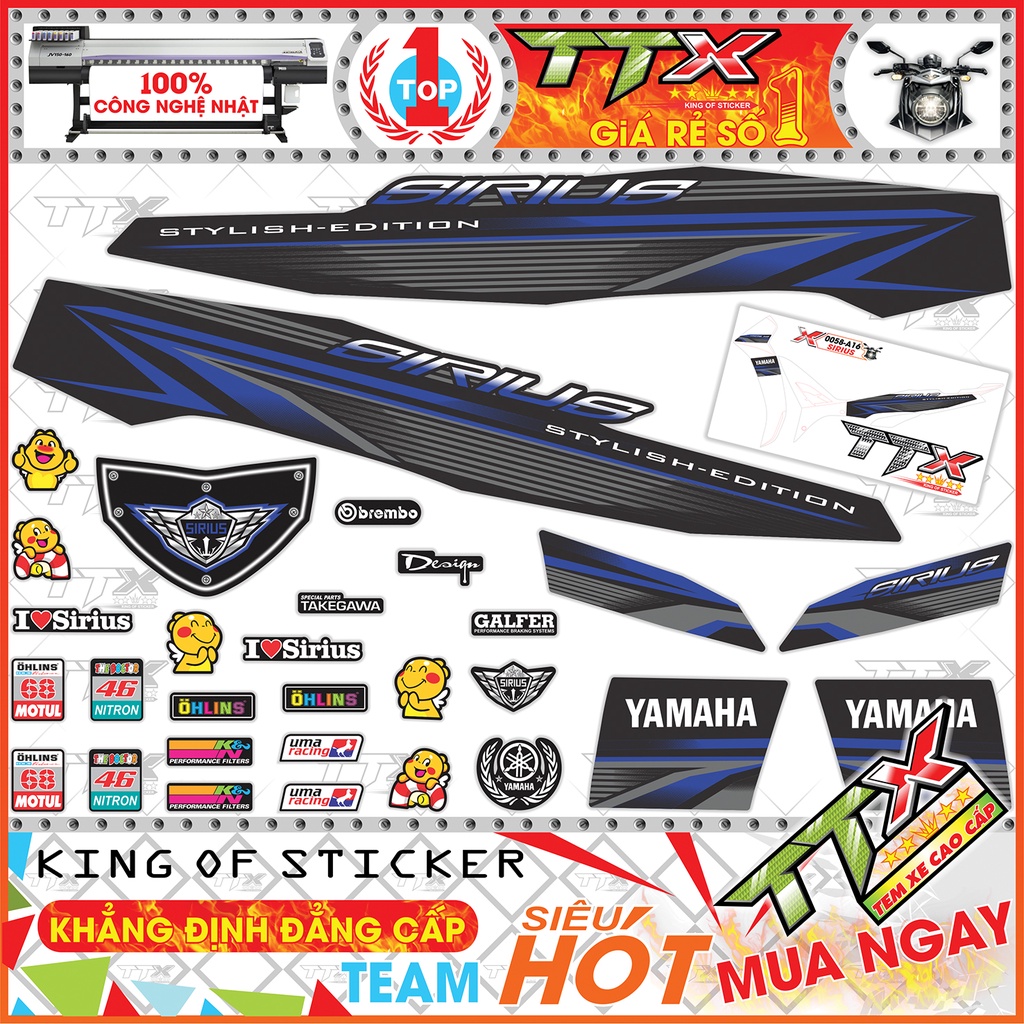 Sirius Black Blue GP Car Sticker - Sirius Blue GP Black Car Sticker ...