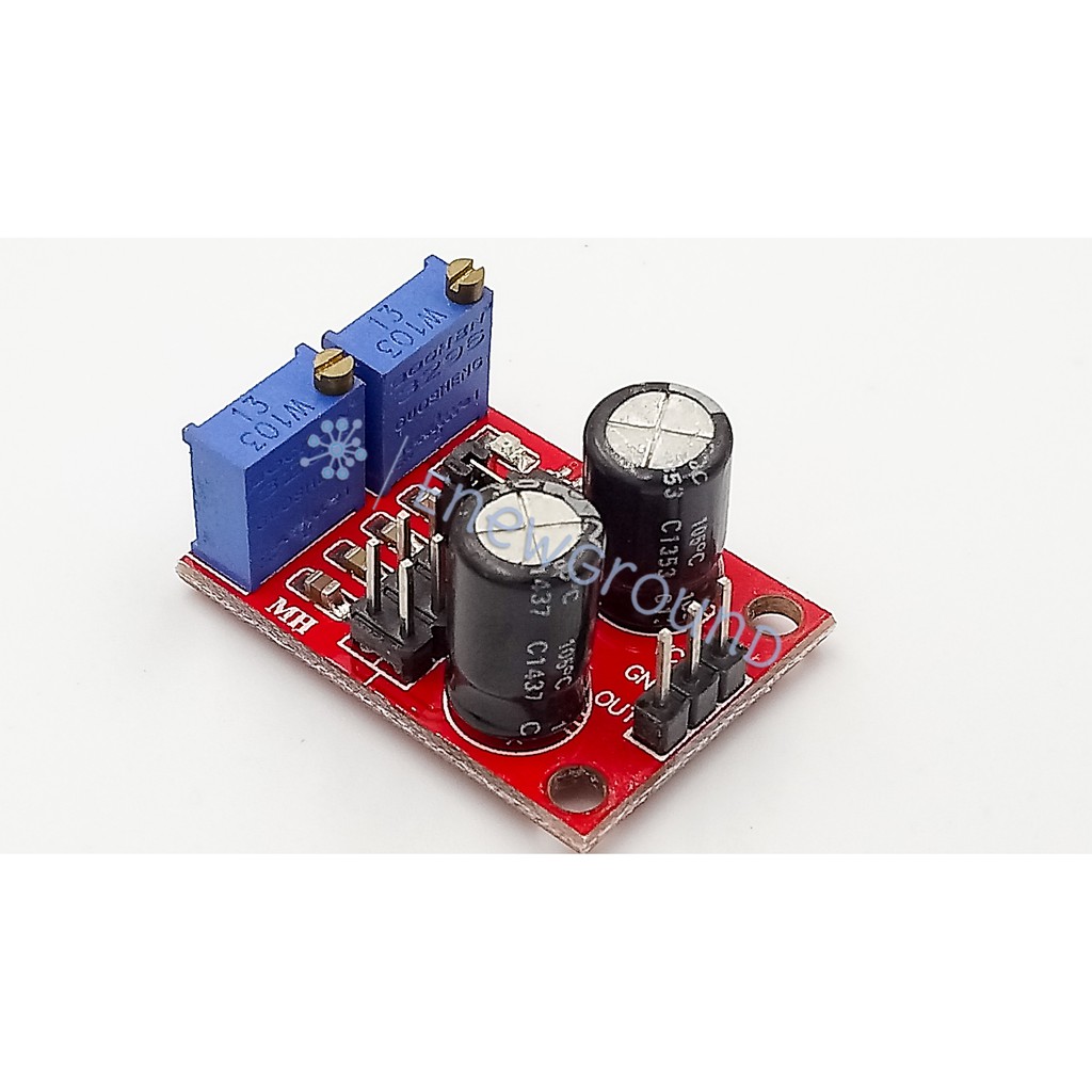 Clock pulse module (NE555 timer, adjustable duty cycle and frequency ...