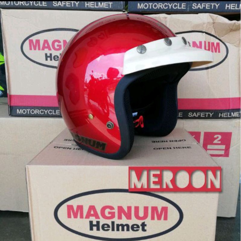 HELMET MAGNUM M9 CLASSIC 5BUTTON 5 BUTTON 5 PIN CAP BOB HEATH YAMAHA ...