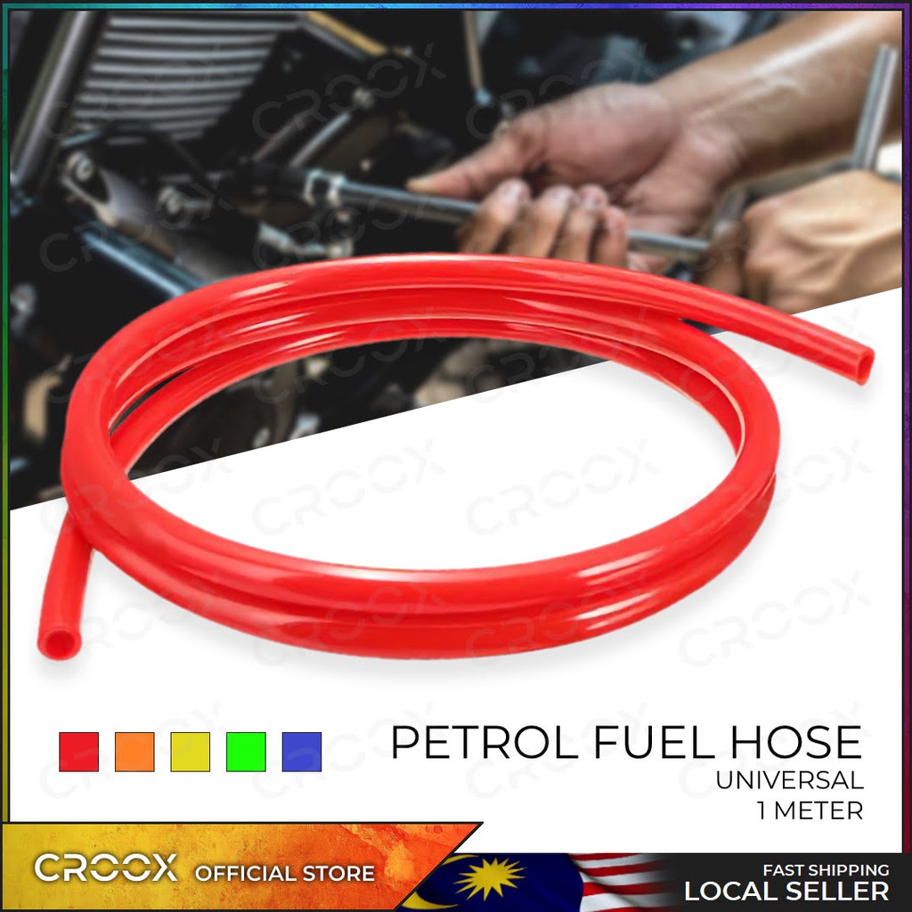 1 METER MOTORCYCLE UNIVERSAL PETROL FUEL GAS OIL HOSE PIPE TUBE MINYAK ...