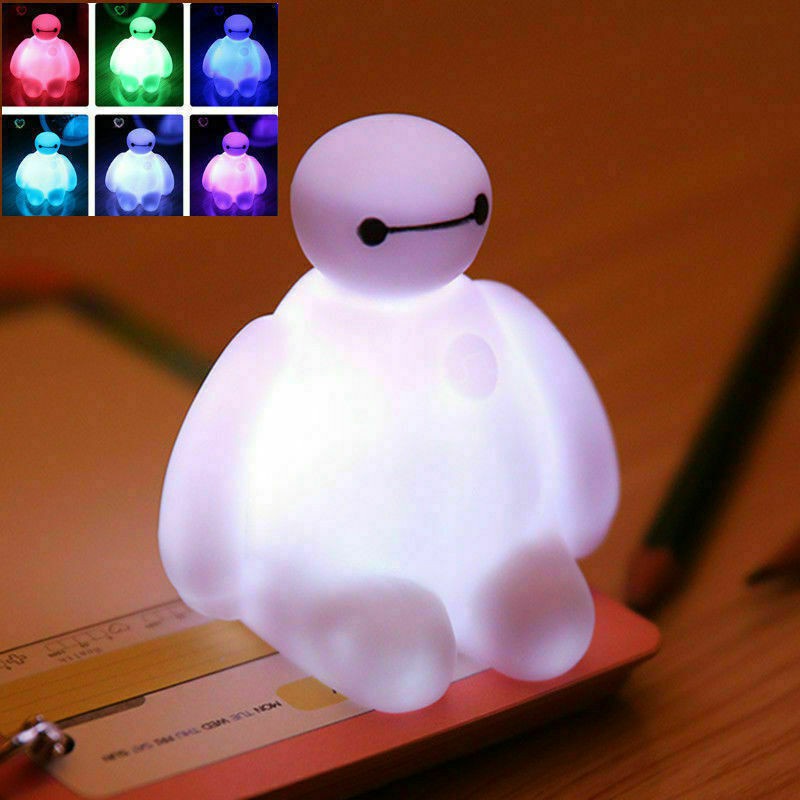 Baymax Night Light 7 Color Changing Big Hero 6 Cartoon Led Night Light ...