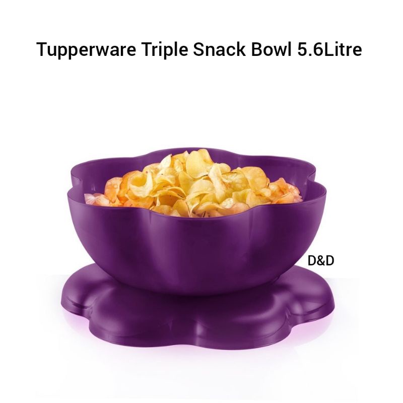 Tupperware Triple Snack Bowl | Tupperware Chip N Dip Bowl | Tupperware ...