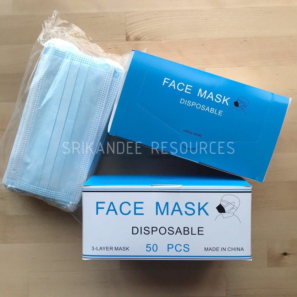 Face Mask Disposable Earloop 3ply 50pcs/1box [💯 🇲🇾 READYSTOCK] | Shopee ...