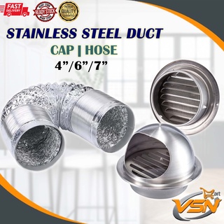 SUS304 Stainless Steel Cap 4" / 6'' / 7" 5 meter+- Flexible Aluminium ...