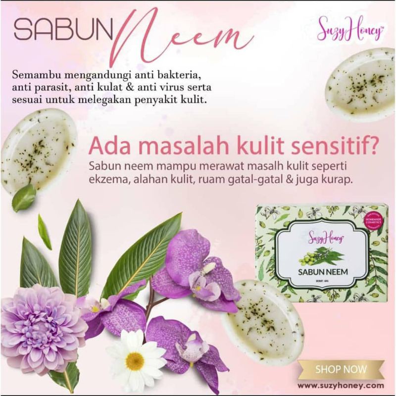 Sabun Neem SuzyHoney (Ikhtiar mengatasi masalah kulit, Chicken Pox ...