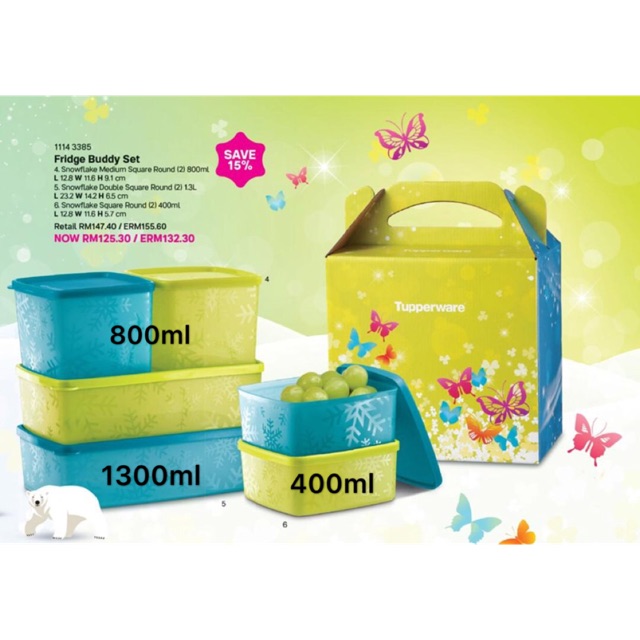 Tupperware Fridge Buddy Set (6) | Shopee Malaysia