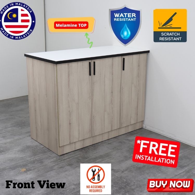 ROAM 3 Door Island Table Kitchen Cabinet Storage Kabinet Dapur Anti ...