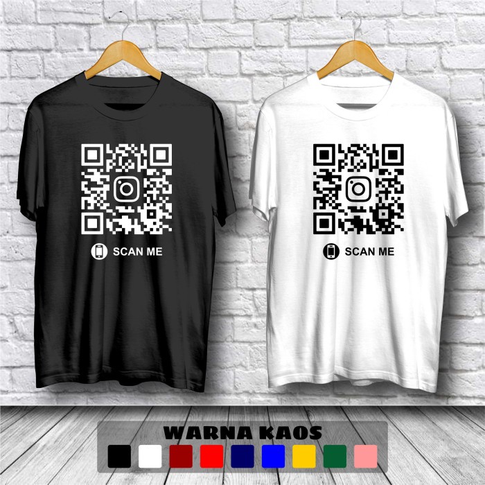 Scan Me Qr Code Instagram Tiktok T-shirt Premium Material Distro ...