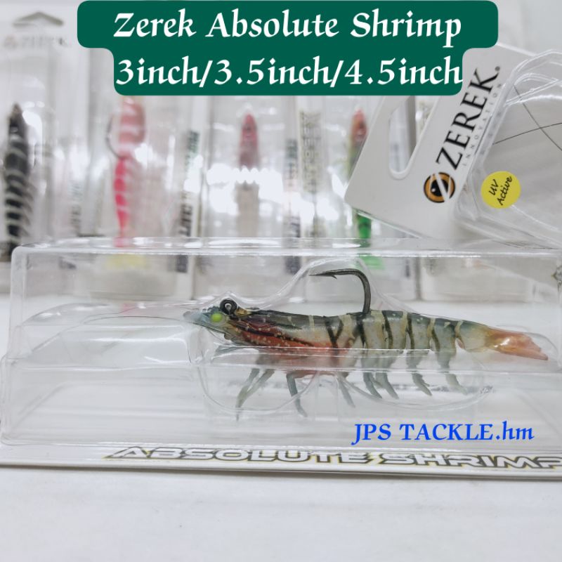 Zerek Absolute Shrimp 3inch/3.5inch/4.5inch zerek soft shrimp | Shopee ...