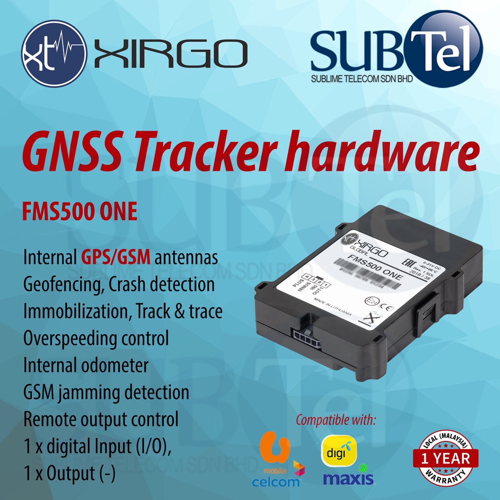 SALE XIRGO FMS500 ONE GNSS Tracker hardware GPS GSM Tracking Device FMS ...