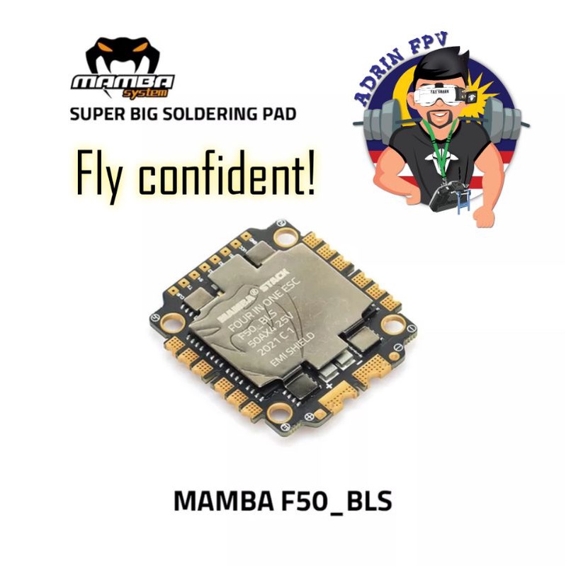 Diatone MAMBA F50_BLS Dshot600 4IN1 ESC 50A 6S Electronic Speed ...
