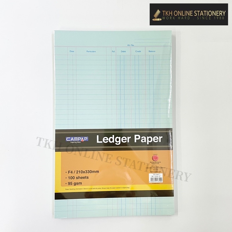 Campap Ledger Paper 95gsm (100s/pack) | Shopee Malaysia