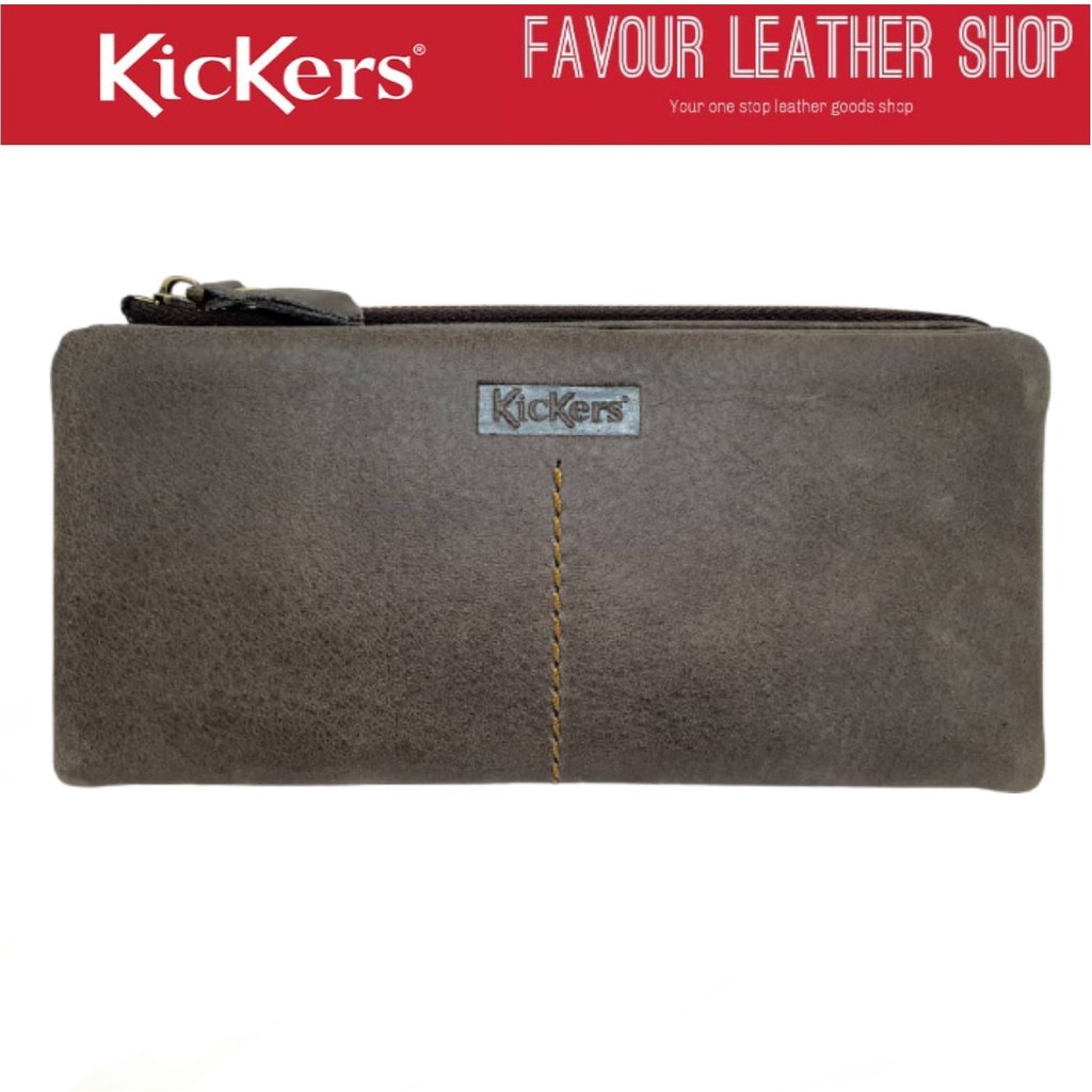 Kickers Genuine Leather Long Wallet With Zipper (KDOV-50797) | Shopee ...