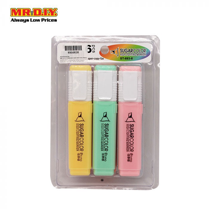 (MR.DIY) Sugar Color Highlighter Marker | Shopee Malaysia