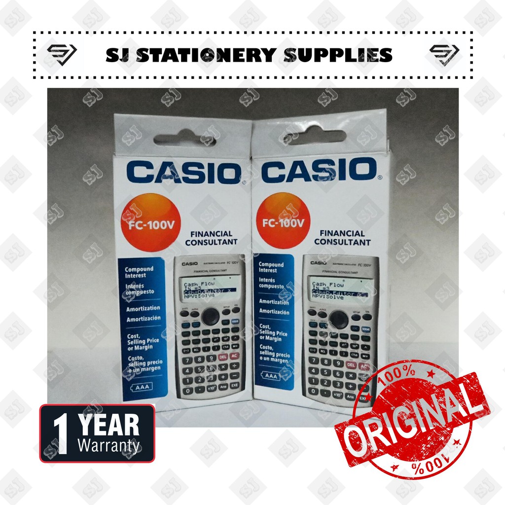 CASIO Financial Calculator FC-100V (100% ORIGINAL) | Shopee Malaysia