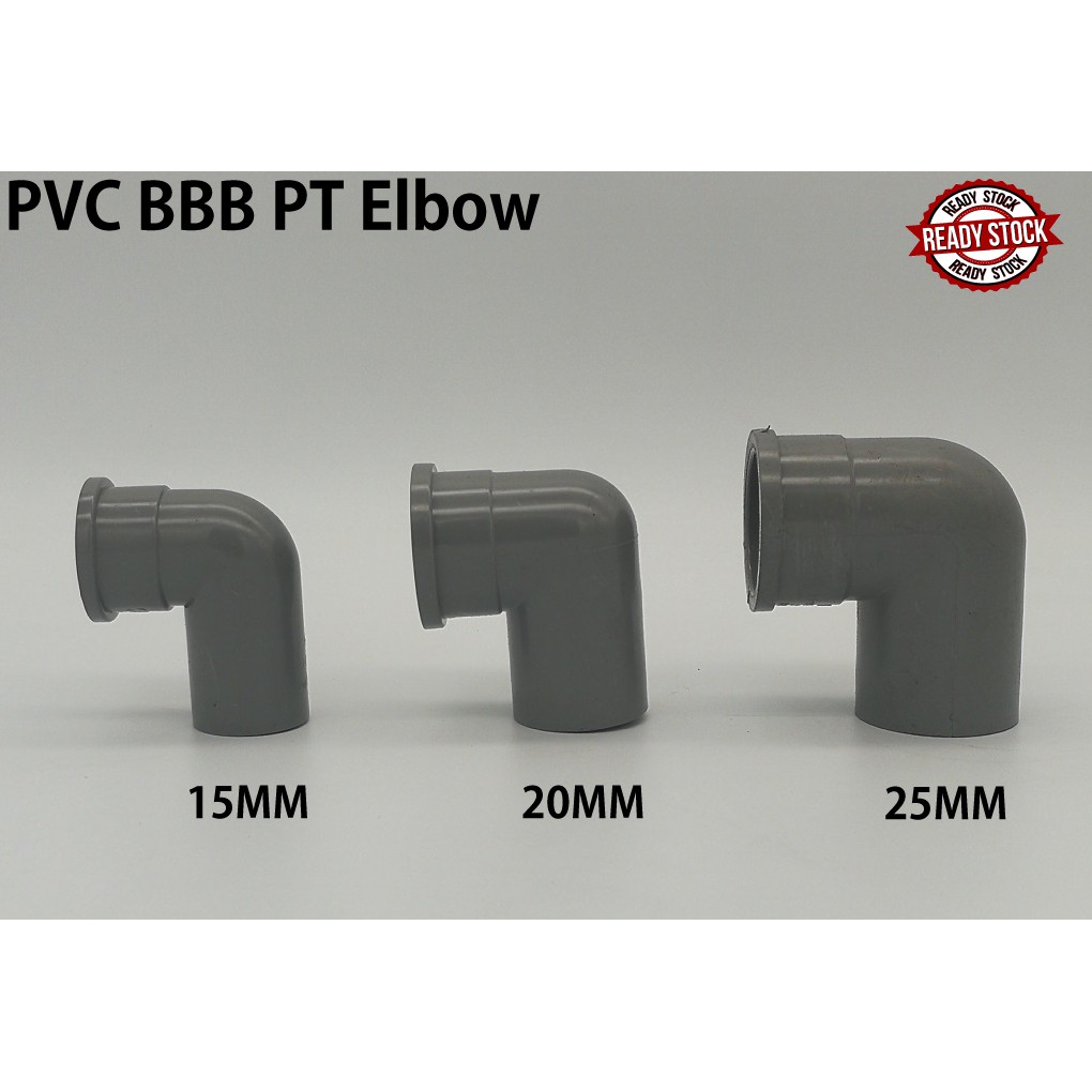 15MM 20MM 25MM PVC PIPE FITTING BRAND BBB (BINA) PT ELBOW (THREAD) | PAIP AIR FITTING KELABU ...