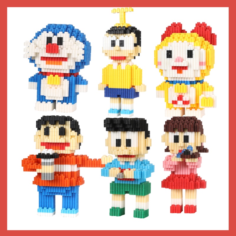 Nano Building Block Lego Doraemon Nobita Dorami 哆啦A梦/大雄/小叮铃/靜香/胖虎/小夫 ...