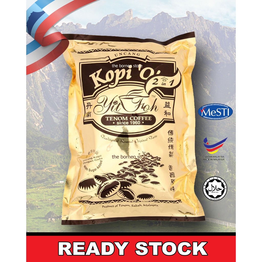 Yit Foh Tenom Coffee 2 in 1 – Kopi ‘O’ 12 Sachets (240gm) | Shopee Malaysia
