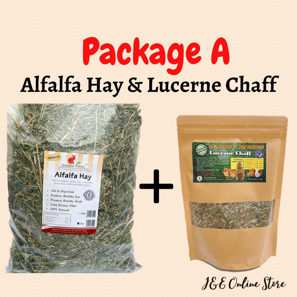 (Combo Sales) Alfalfa Hay 500g/1kg with Lucerne Chaff 120g | Shopee ...