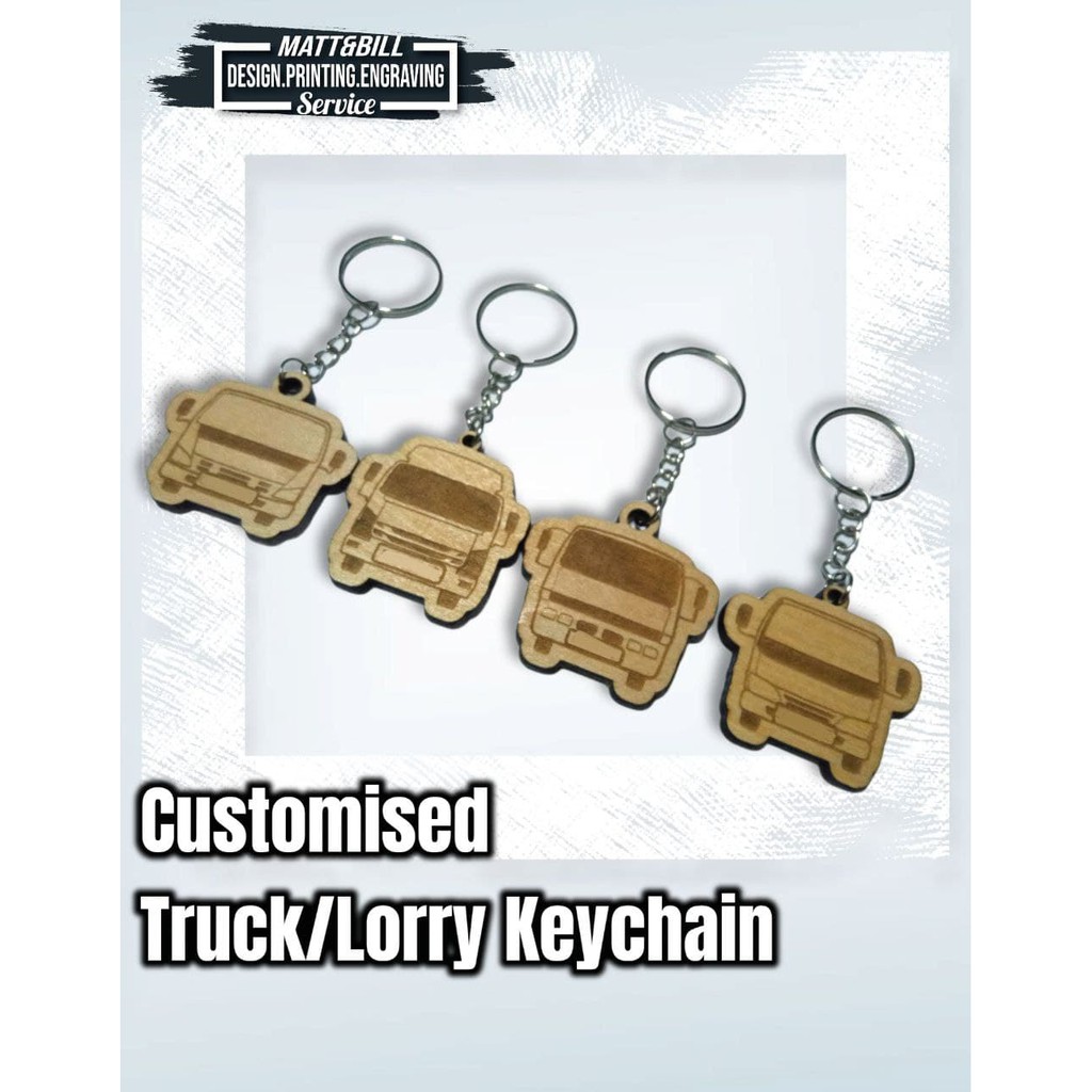 🔥Keychain🔥 Engrave Customized Personalized Lorry Truck Number Plate ...