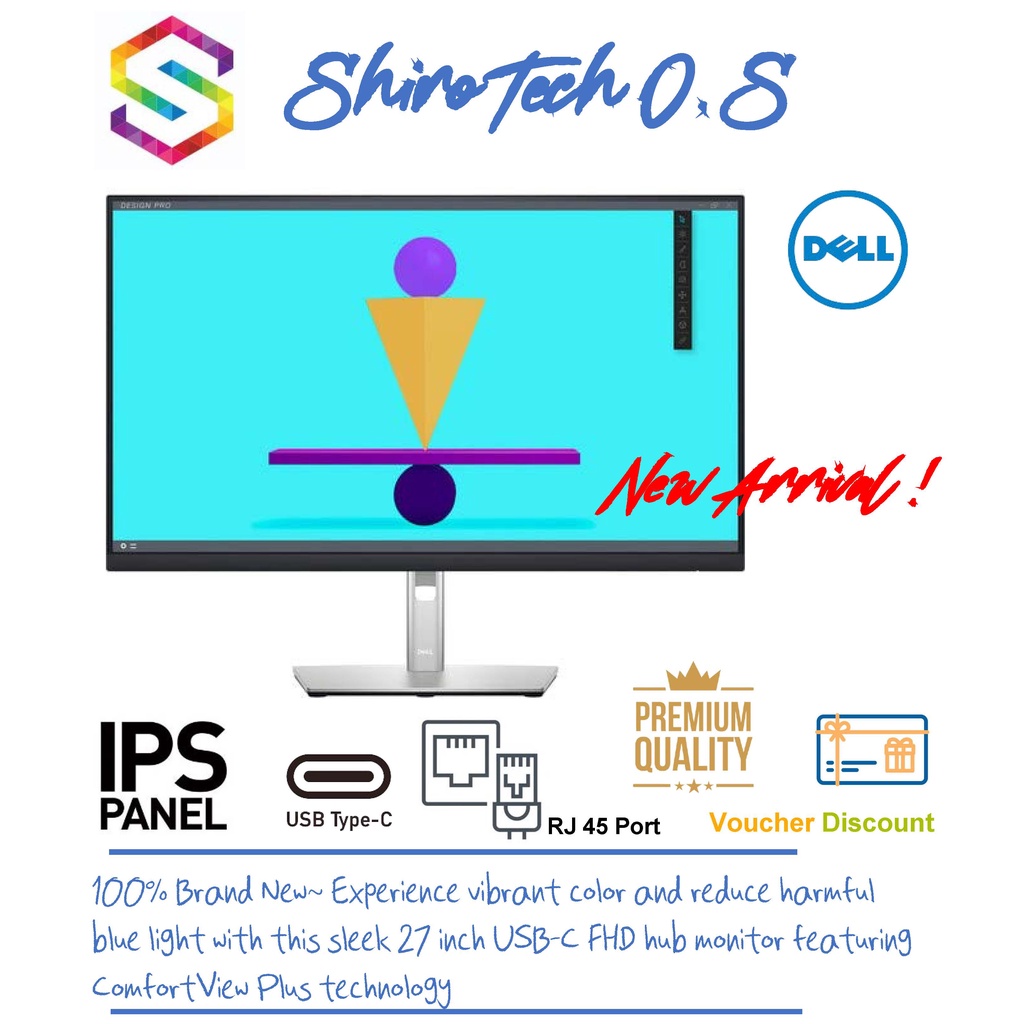 Dell P2722HE 27" USB Type-C IPS Monitor [ready stock] | Shopee Malaysia
