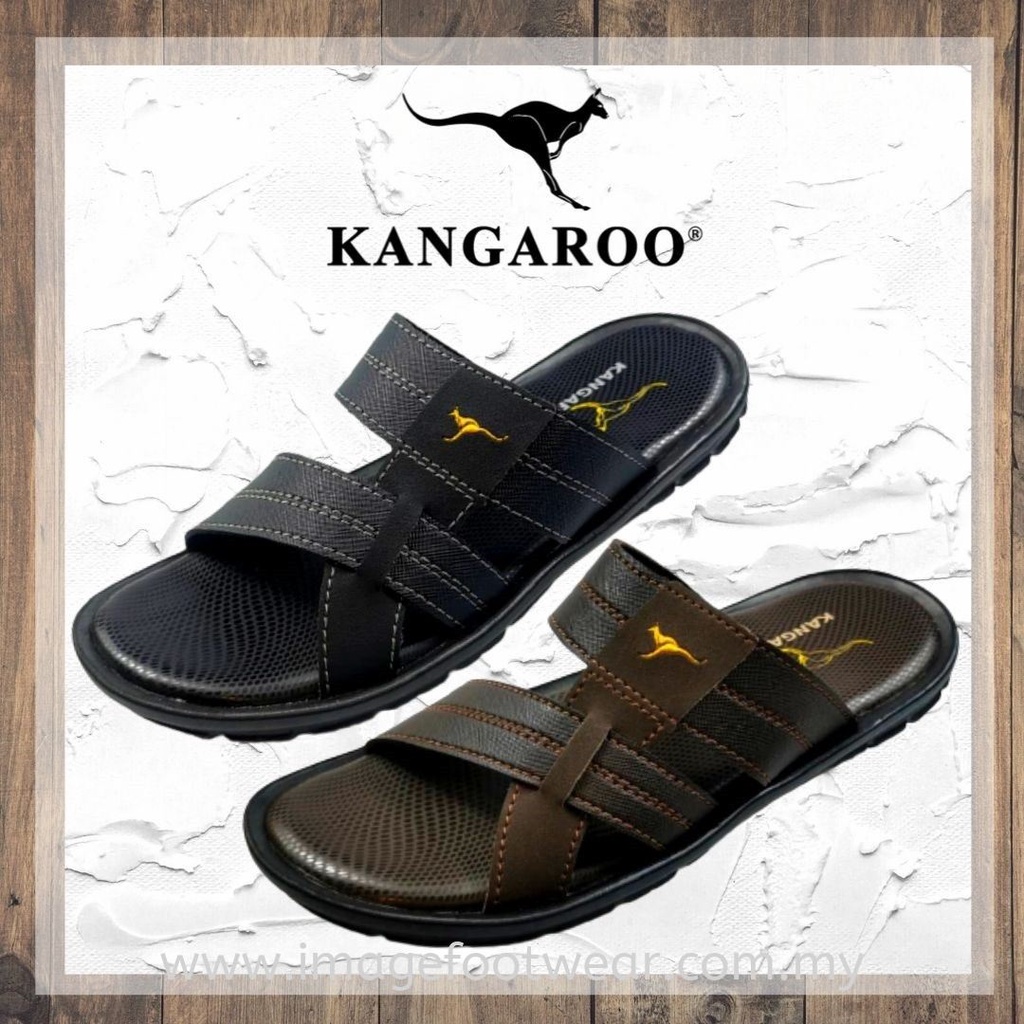 KANGAROO Men Slipper -KM-3747- Size 6 7 8 9 10 BROWN and BLACK Colour ...
