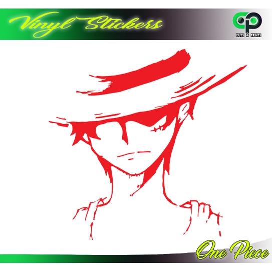 Luffy 006 Large Sizes - One Piece Vinyl Sticker (For Laptop, Motorcycle ...