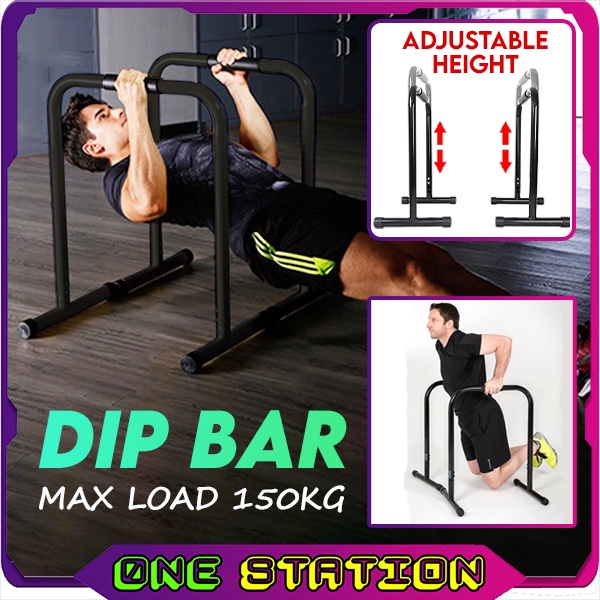 Heavy Duty Dip Bar Parallel Bar Portable Home Gym Body Weight Training ...