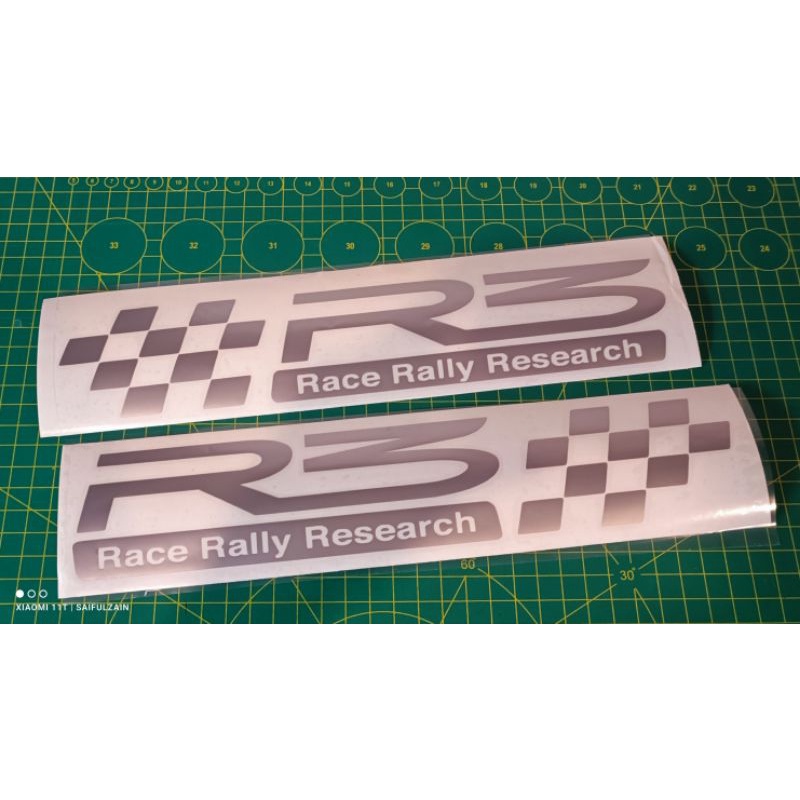 Car Decal / Stiker Kereta Proton R3 Race Rally Research ( 1 set kiri ...