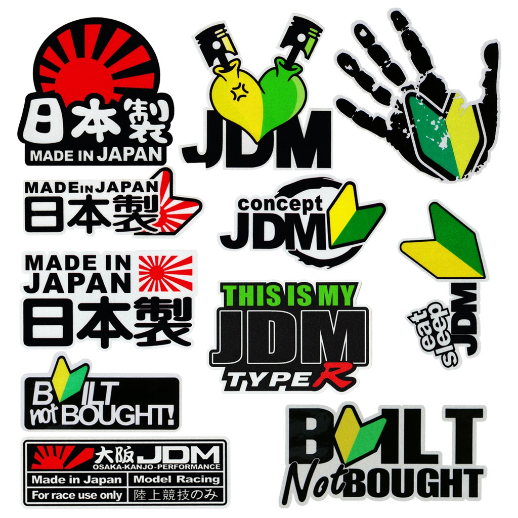 JDM Badge Trend Logo Sticker Motorcycle Reflective Sticker Car ...