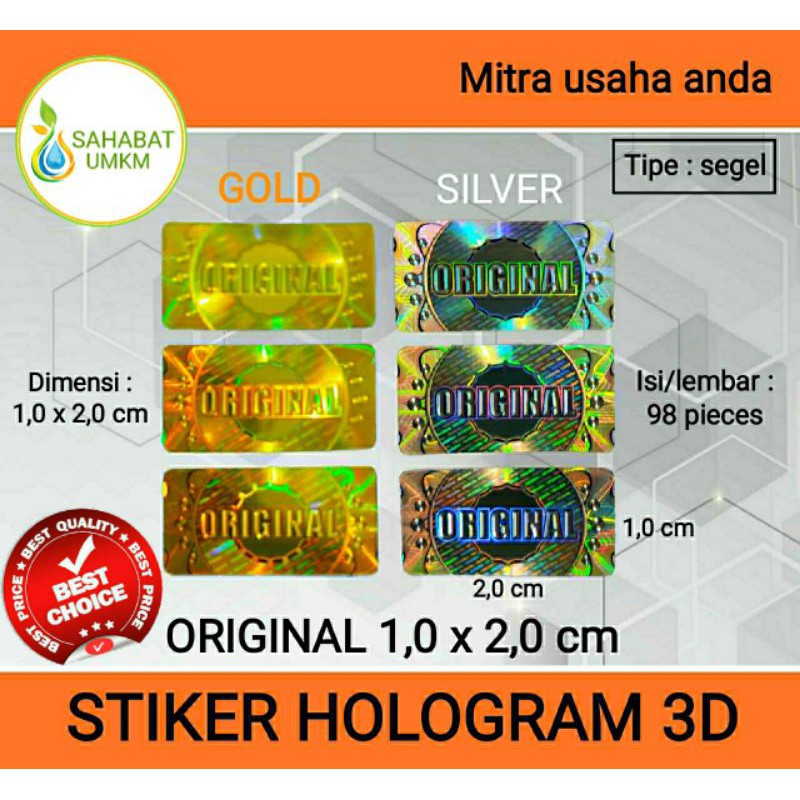 ORIGINAL 3D HOLOGRAM STICKER 1x2cm New Release | Shopee Malaysia